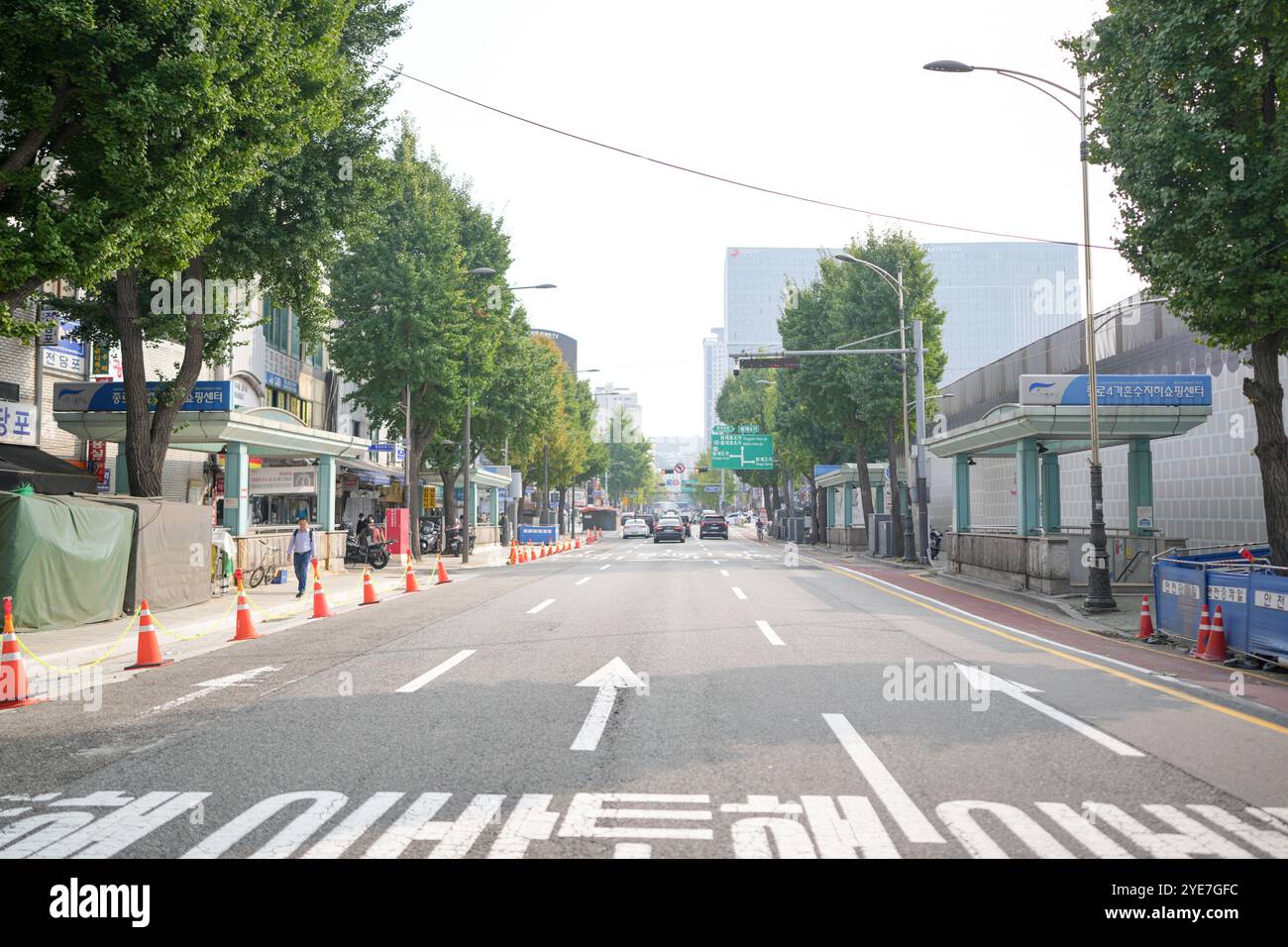 Public roads around Changgyeonggung-ro, Jongno-gu, Seoul, South Korea around noon on October 11 ...