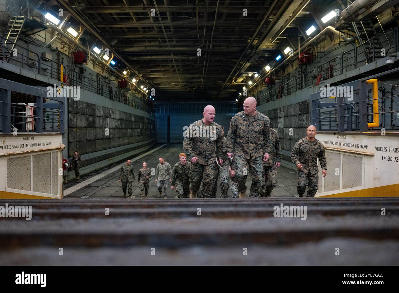 U.S. Marine Corps Col. Kevin Hunter (left), the commanding officer of ...