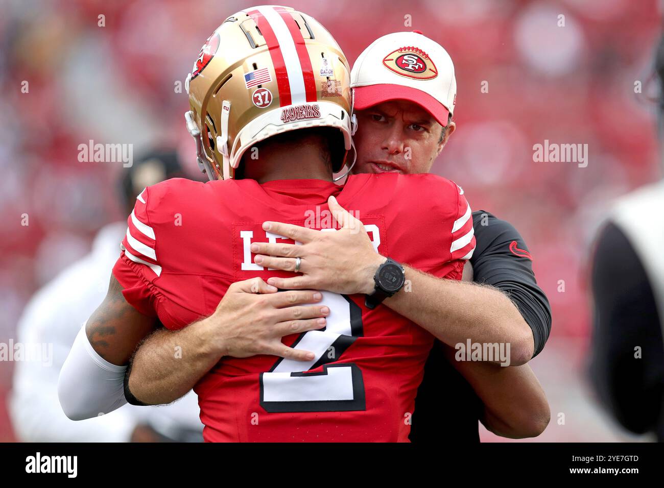 San Francisco 49ers Assistant Head Coach Brandon Staley embraces ...
