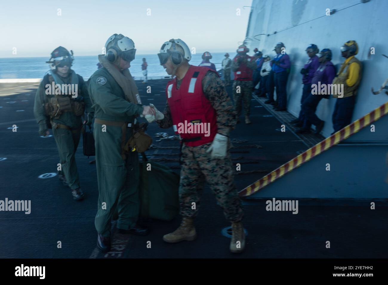 U.S. Marine Corps Sgt. Maj. Mauricio Grande (center right), sergeant ...