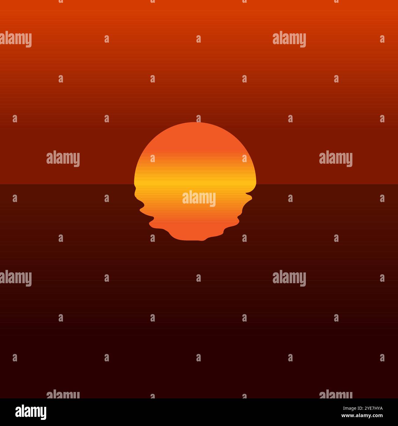 Sun reflecting ocean Stock Vector Images - Alamy