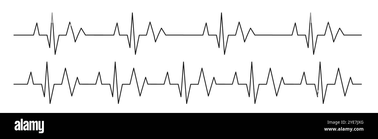 Heart beat cardio rhythm line. ECG EKG electrocardiogram medicine test ...