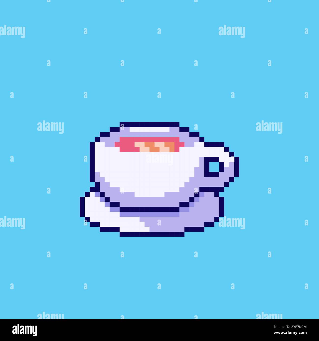 Pixel art Tea Cup game asset design Stock Vector Image & Art - Alamy