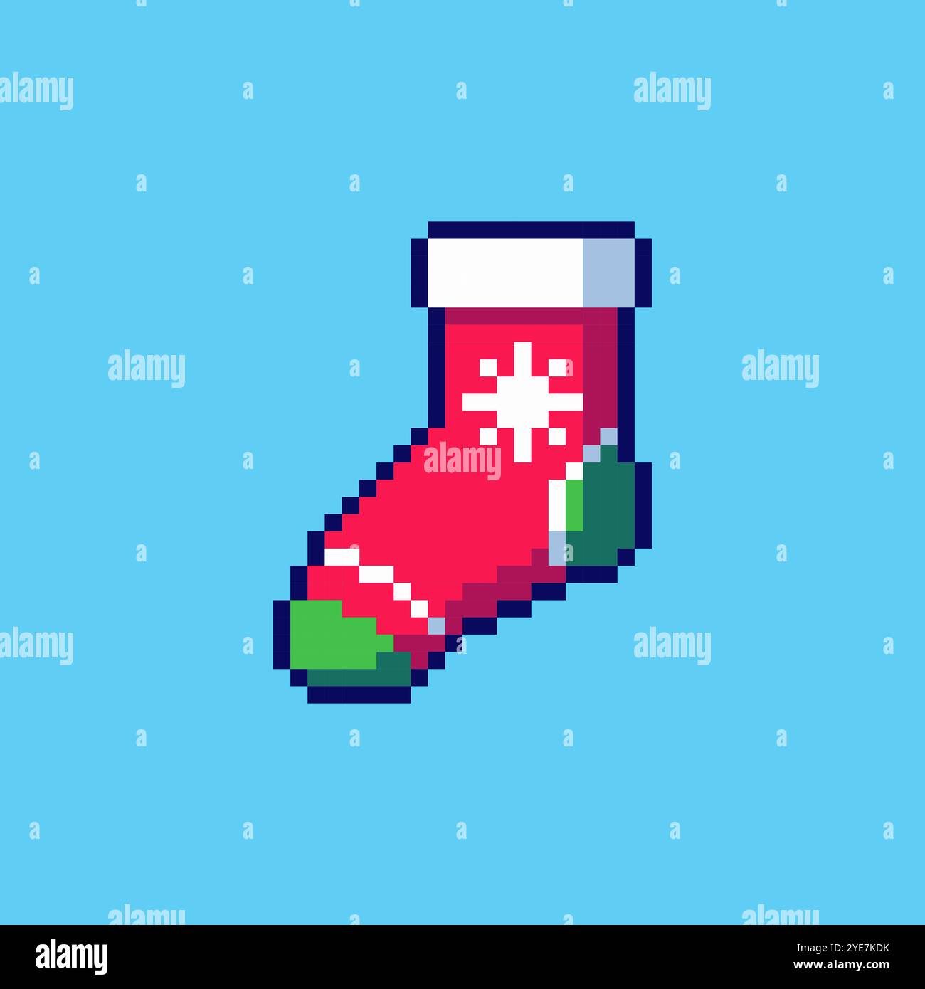 Pixel art Christmas Sock game asset design Stock Vector Image & Art - Alamy