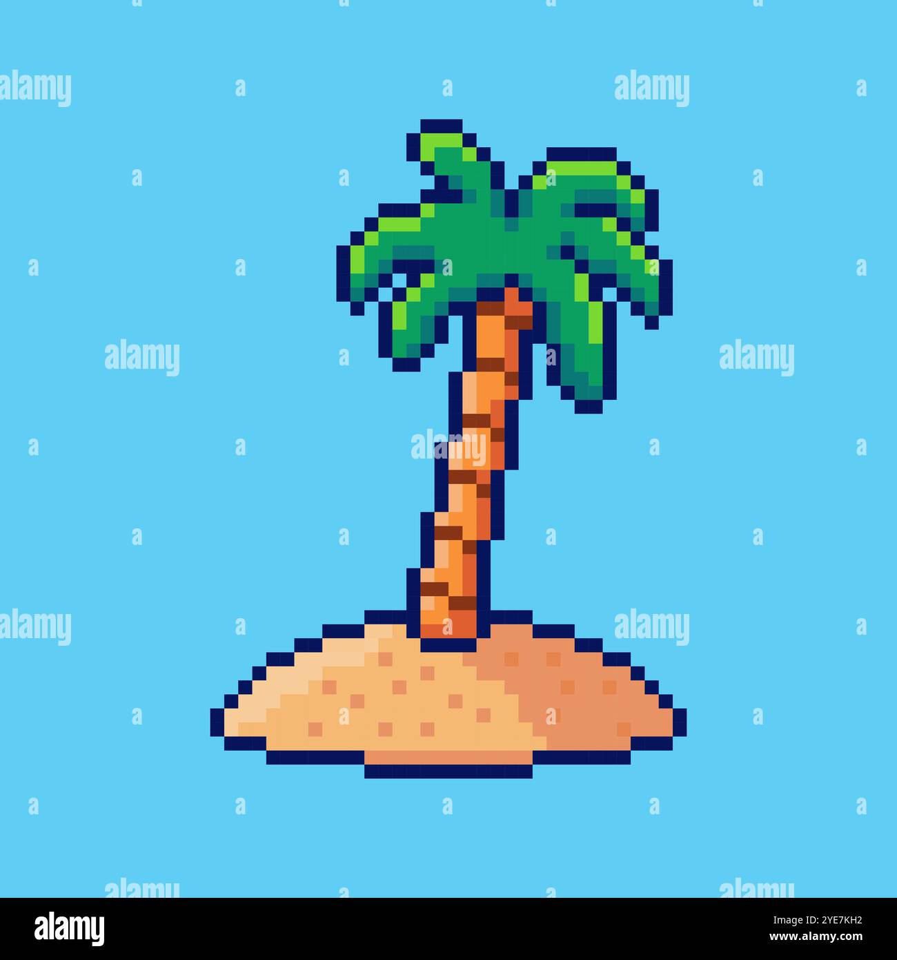 Pixel art Palm Tree game asset design Stock Vector Image & Art - Alamy