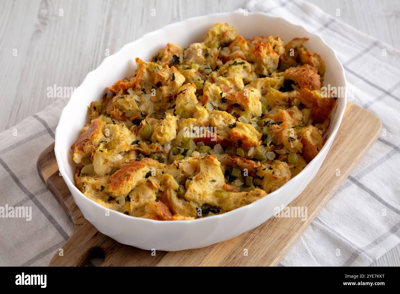 Homemade Thanksgiving Turkey Stuffing Dressing Stock Photo - Alamy