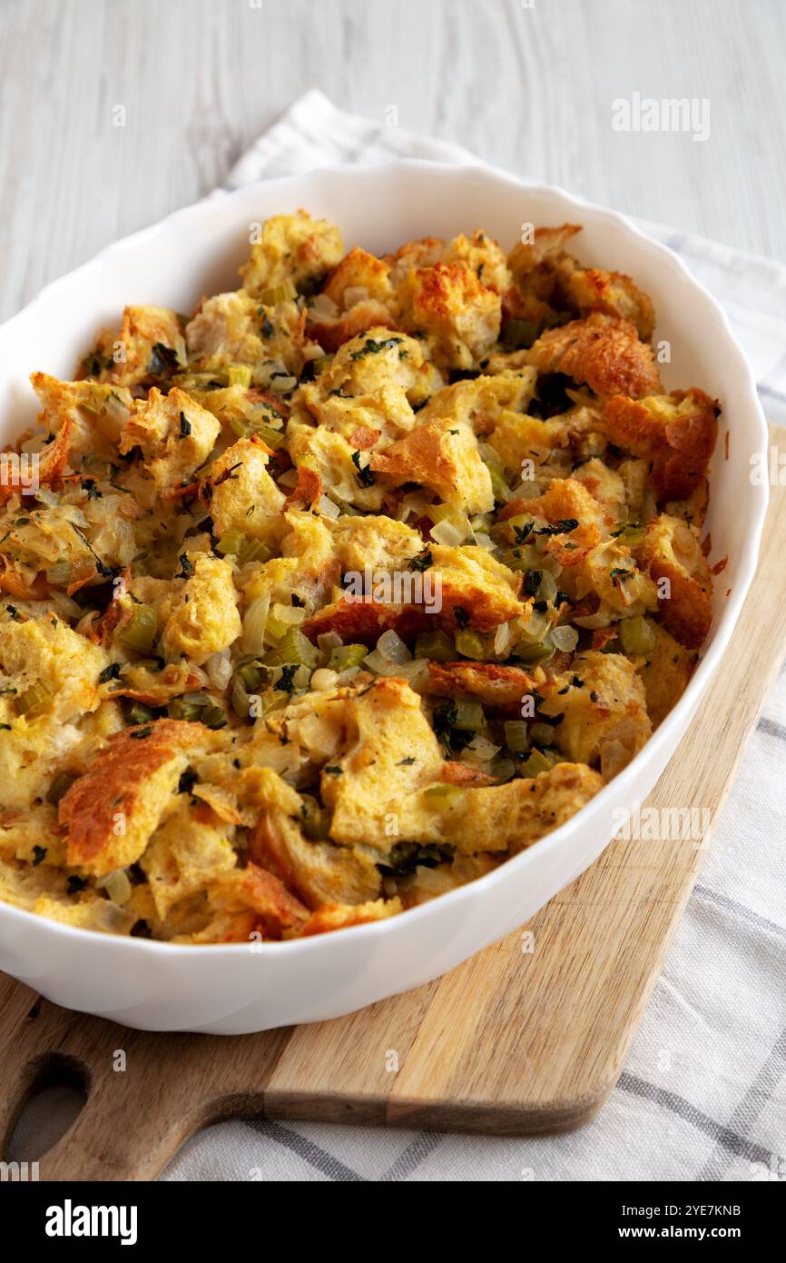 Homemade Thanksgiving Turkey Stuffing Dressing Stock Photo - Alamy