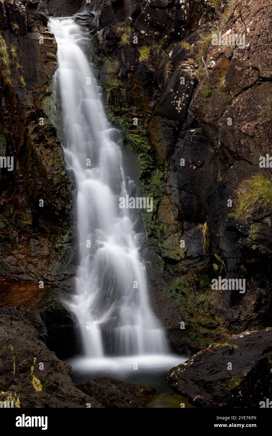 Section of Eas Fors waterfall Isle of Mull, Scotland UK Stock Photo - Alamy