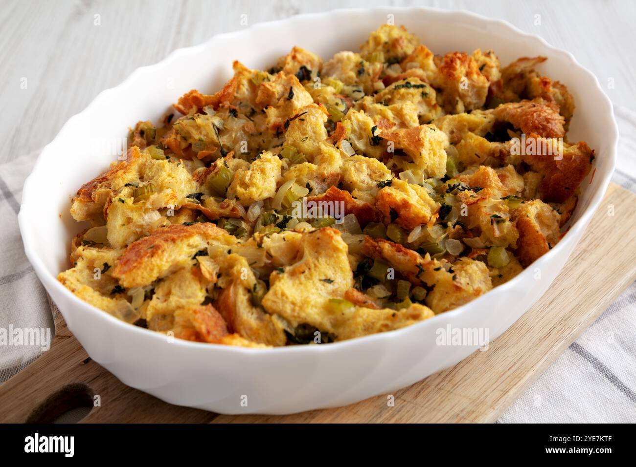 Homemade Thanksgiving Turkey Stuffing Dressing Stock Photo - Alamy