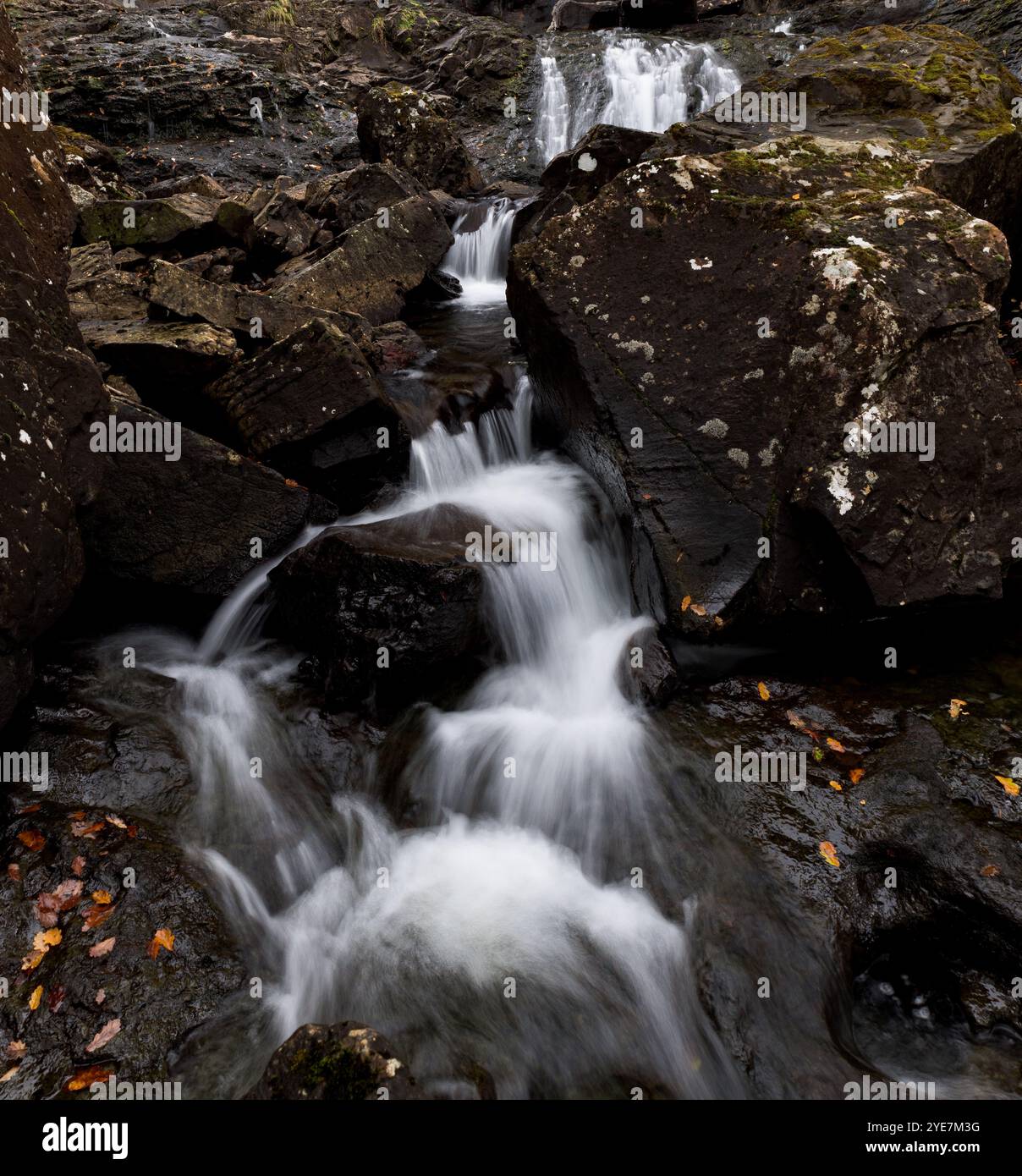 Section of Eas Fors waterfall Isle of Mull, Scotland UK Stock Photo - Alamy