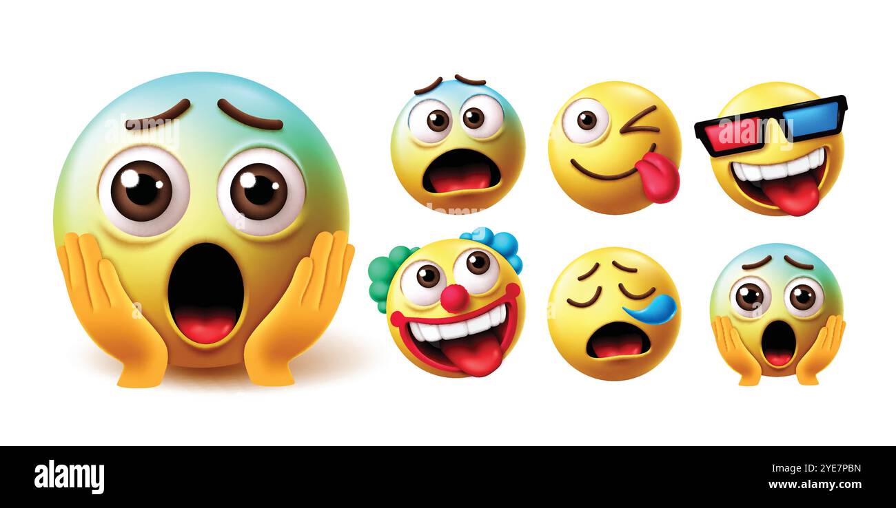 Afraid clown Stock Vector Images - Alamy