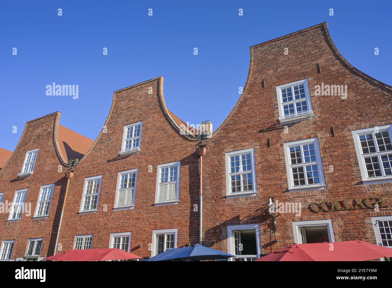 Dutch houses, old buildings, brick facades, Mittelstrasse, Dutch ...