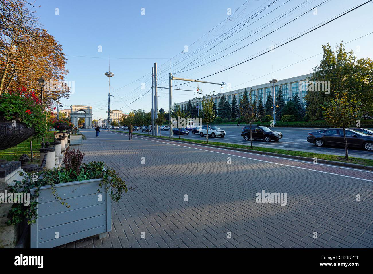 Chisinau, Moldova. October 24, 2024. traffic in The Great National ...