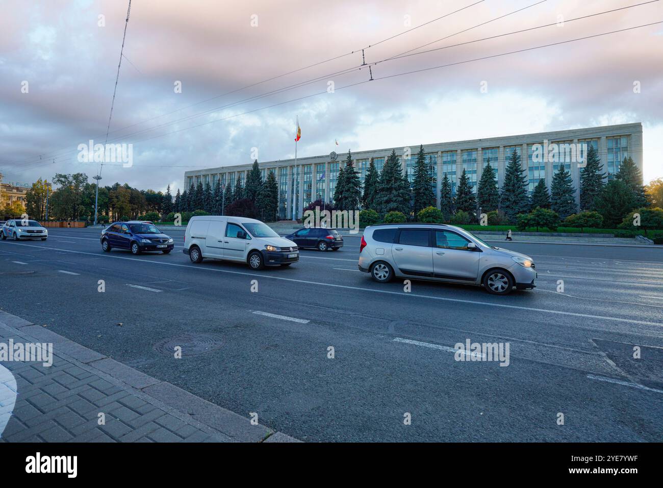Chisinau, Moldova. October 24, 2024. traffic in The Great National ...