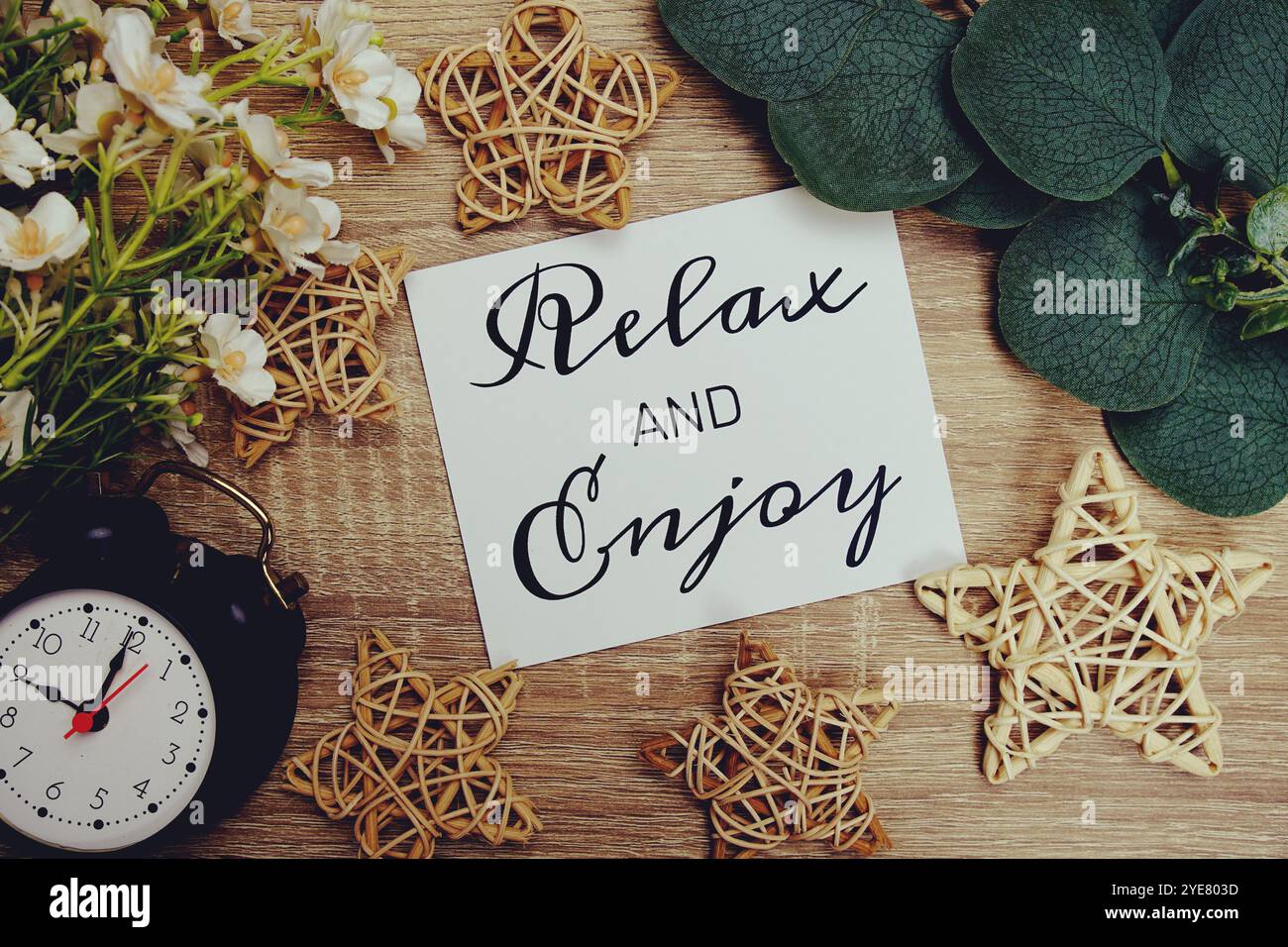 Relax and enjoy The phrase Motivational Words Quotes Concept Stock ...