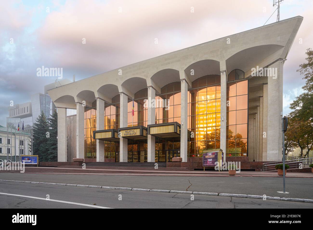 Chisinau, Moldova. October 25, 2024. view of the Palace of the Republic ...
