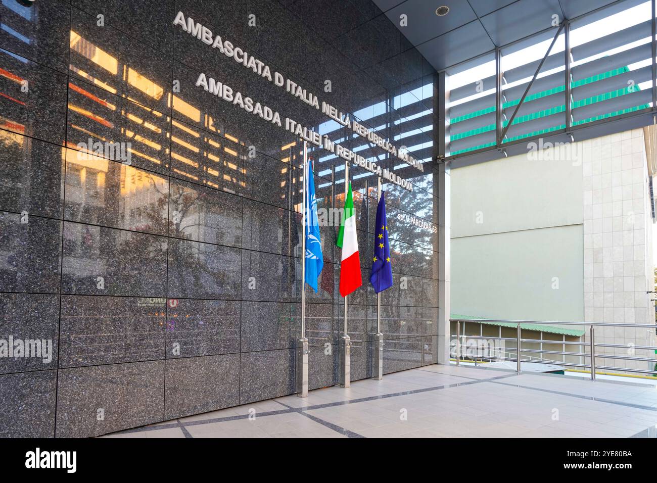 Chisinau, Moldova. October 24, 2024. view of the Italian Embassy in ...