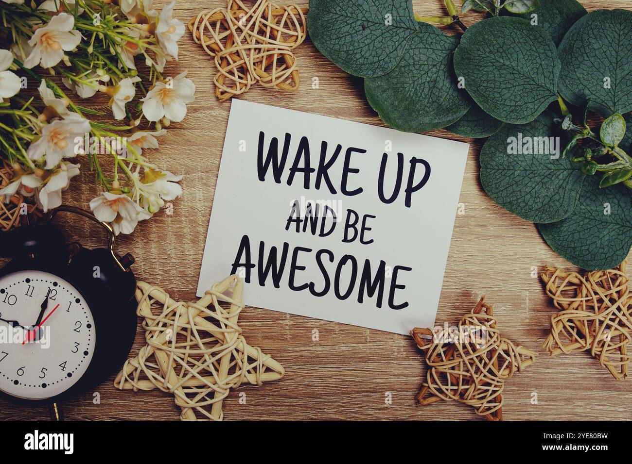 Wake up and be Awesome The phrase Motivational Words Quotes Concept ...