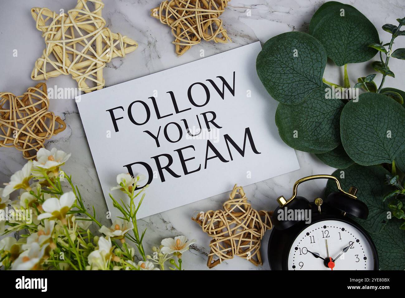 Follow your dream The phrase Motivational Words Quotes Concept Stock ...