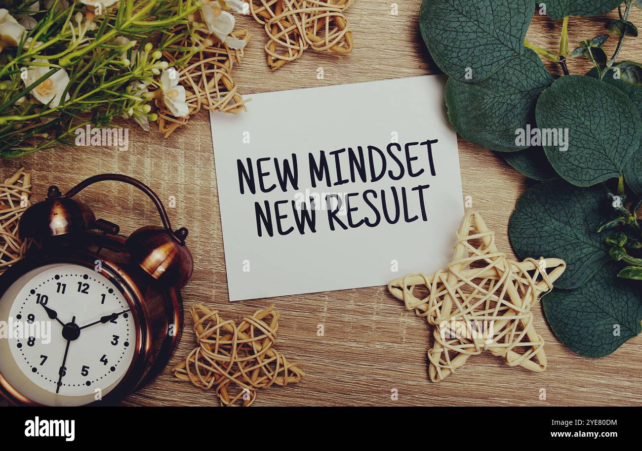 New mindset new result The phrase Motivational Words Quotes Concept ...