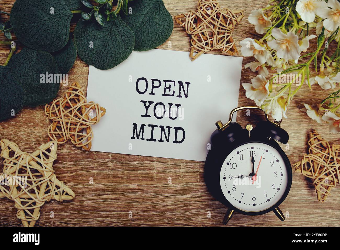 Open your mind The phrase Motivational Words Quotes Concept Stock Photo ...