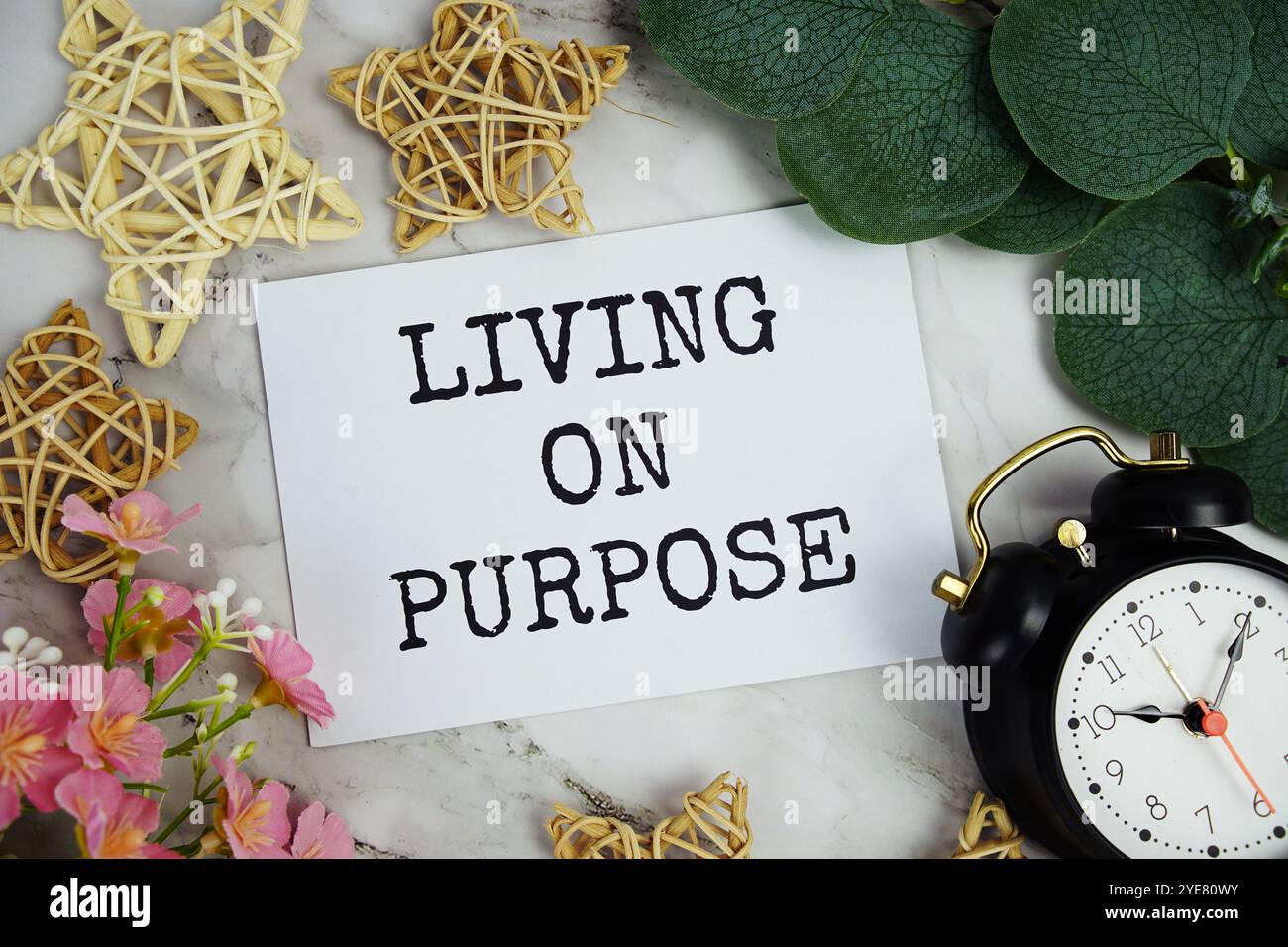 Living on purpose The phrase Motivational Words Quotes Concept Stock ...