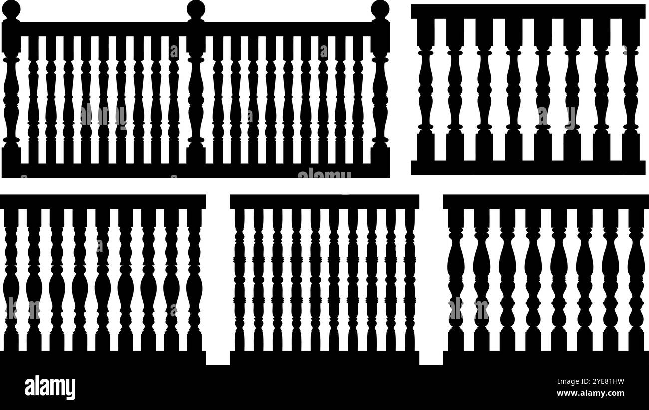 Handrail railing Stock Vector Images - Alamy