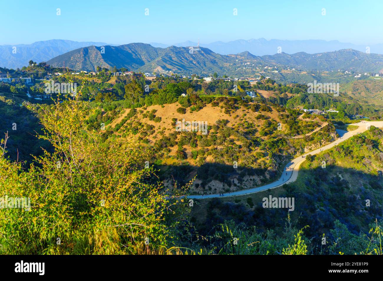 Los Angeles, California - April 19, 2024: Rolling hills and natural ...