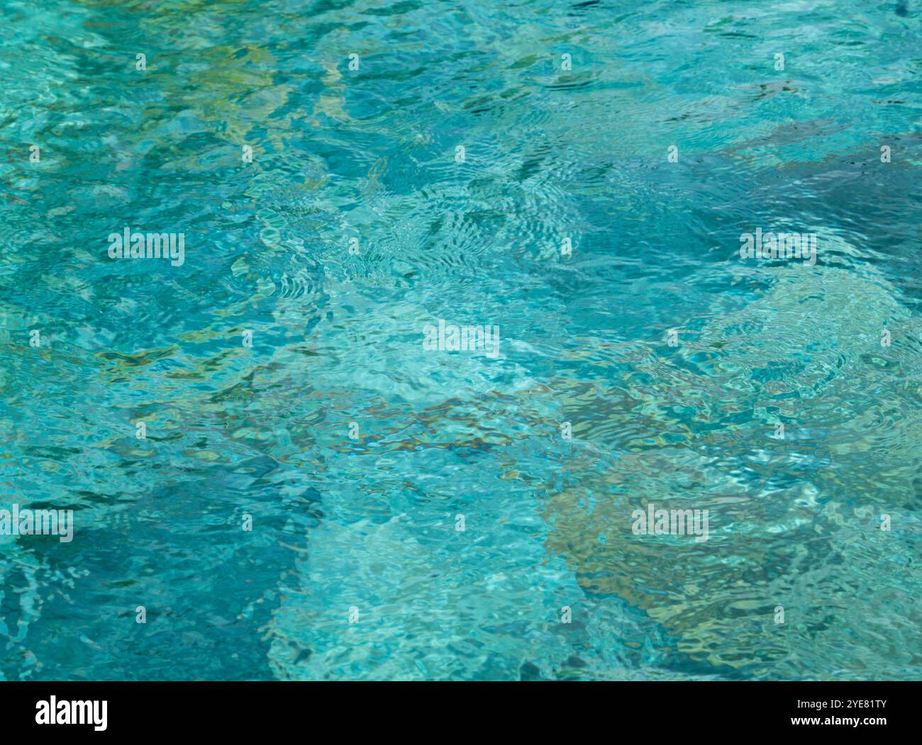 Full frame abstract blueish high angle water surface with little waves ...