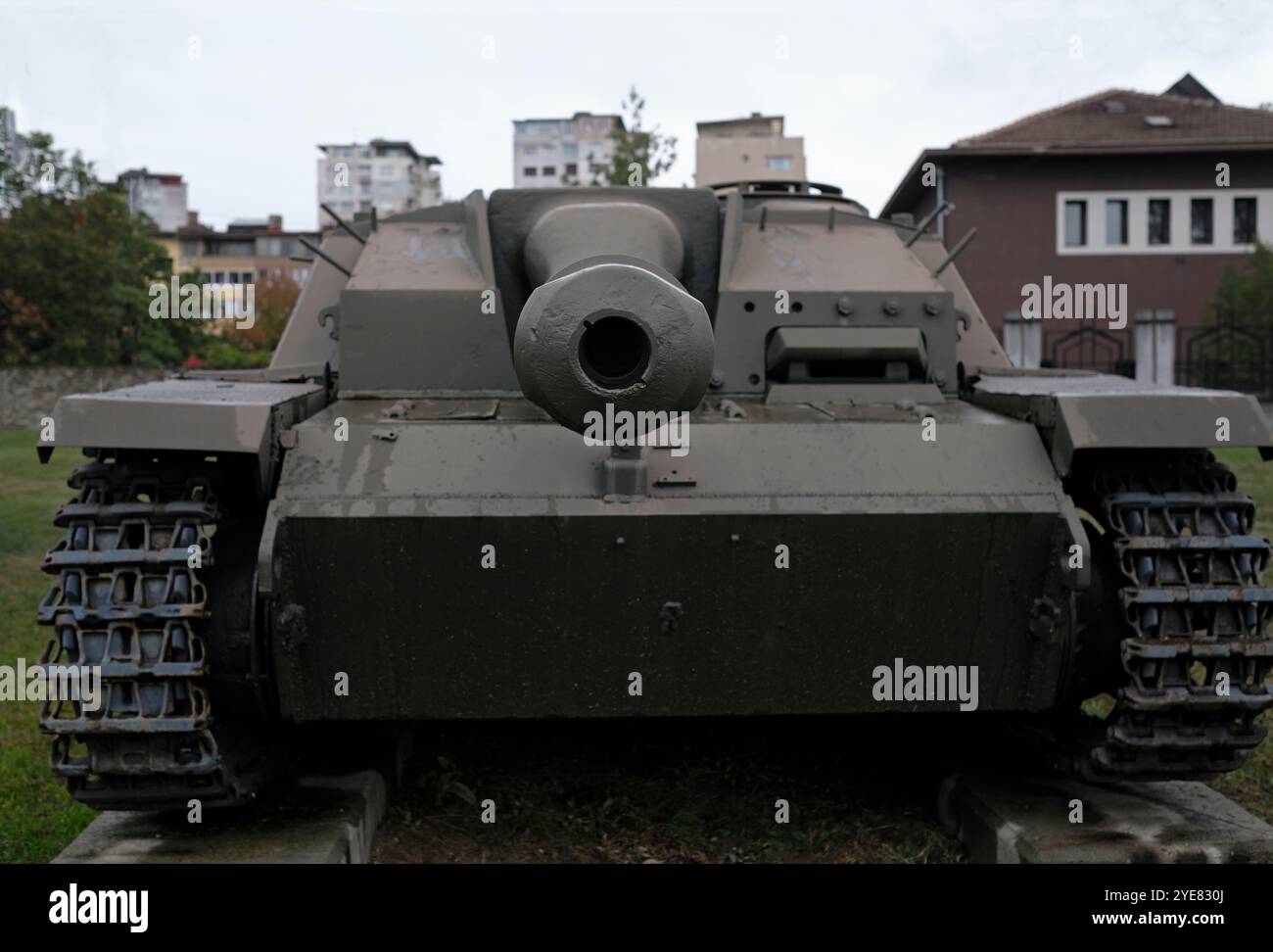 Facing the barrel of a historic German tank at the National Museum of ...