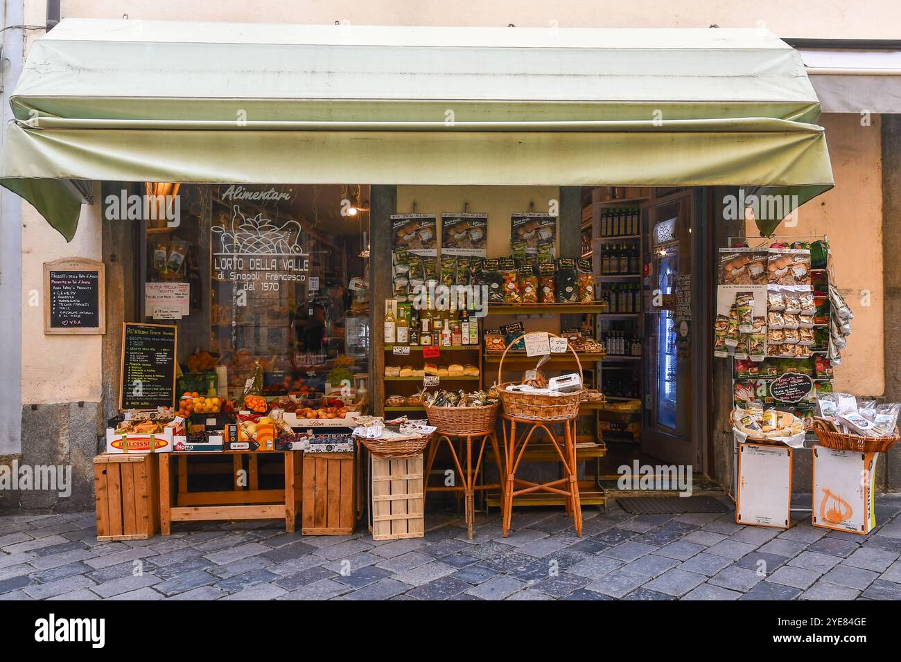 A grocery store selling local products, with fresh fruit, dried ...