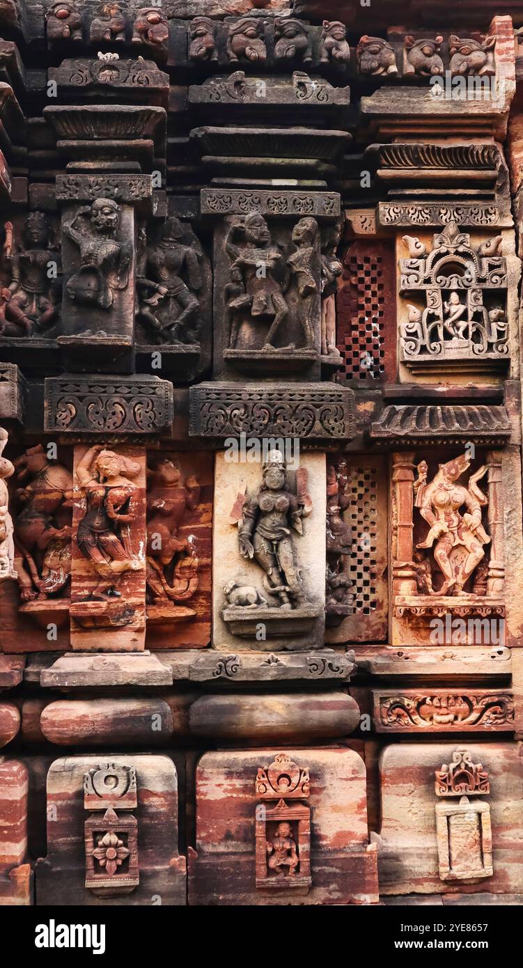 Unique carvings of Pishach and various Hindu deities on the Mohajmata ...