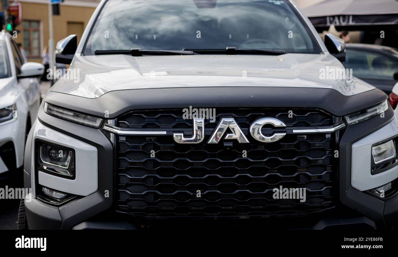 Minsk, Belarus, October 30, 2024 - Front view modern Jac car. Chinese ...