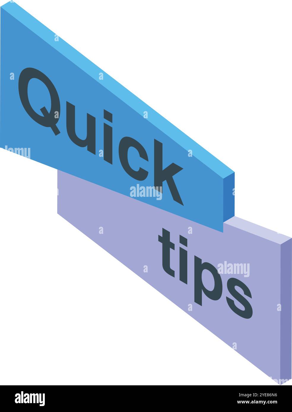 Isometric quick tips icon representing fast advice and guidance Stock ...