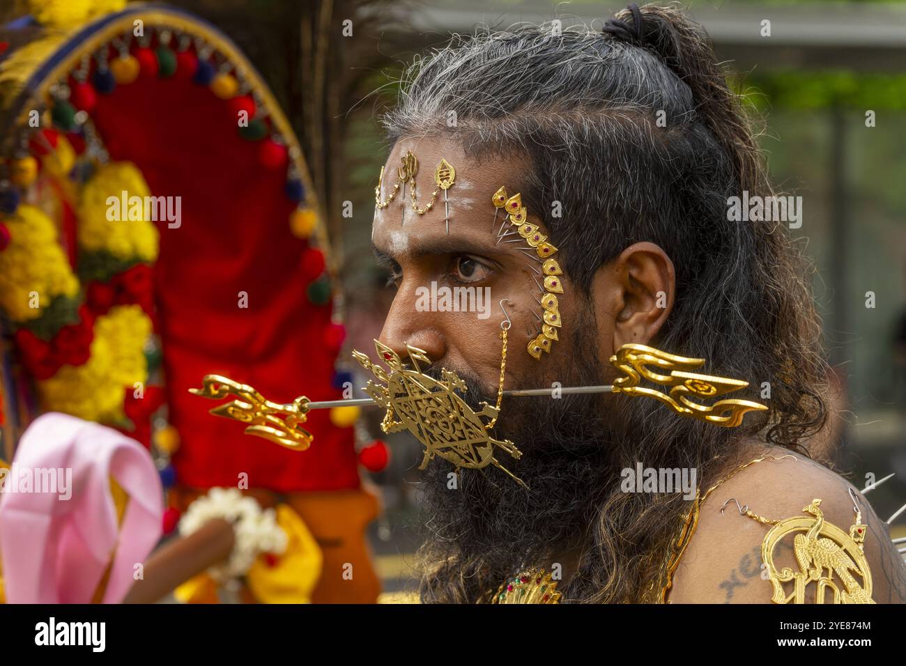 Thaipusam festival in Singapore devotees practice a mortification of ...