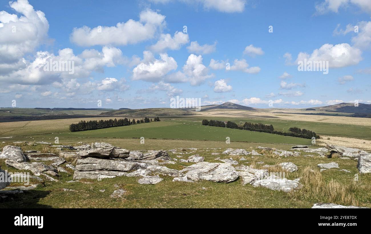 Bodmin Moor landscape - Cornwall, UK Stock Photo - Alamy