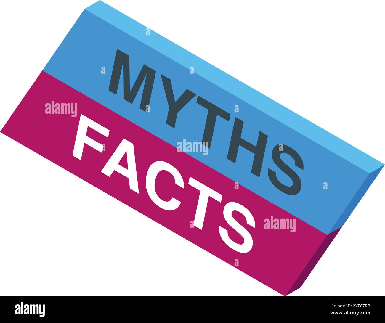 3d illustration of a sign showing the contrast and separation between ...