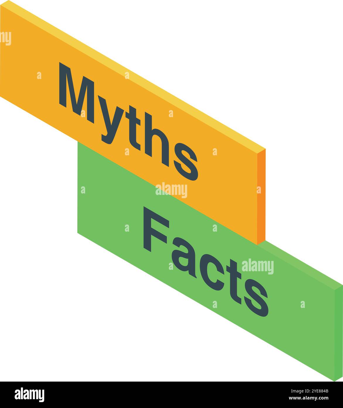 Two signs showing myths versus facts, indicating the importance of ...