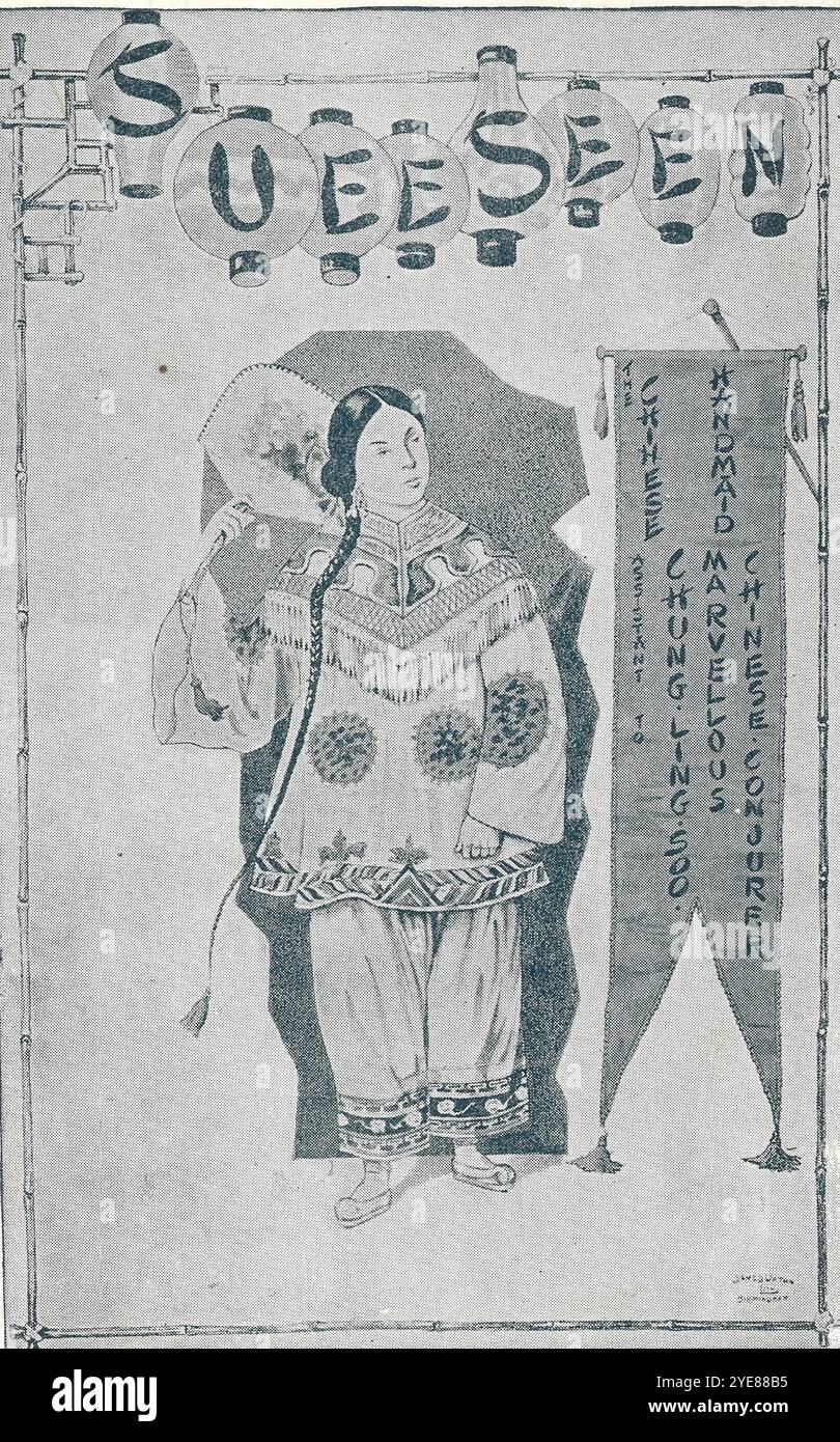 Suee Seen assistant to Chung Ling Soo magician. A vintage advertising ...