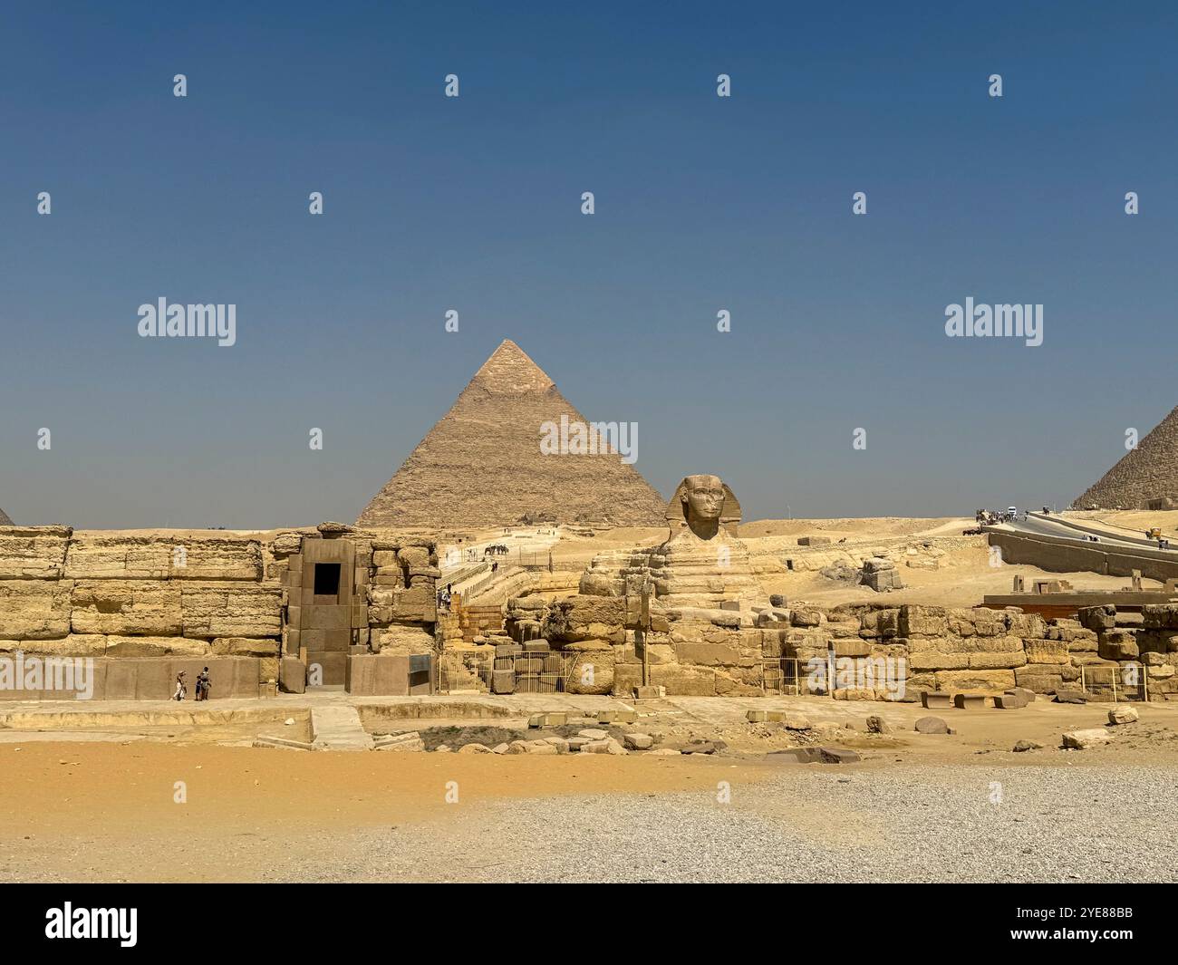pyramids of giza in cairo travel guide Stock Photo - Alamy