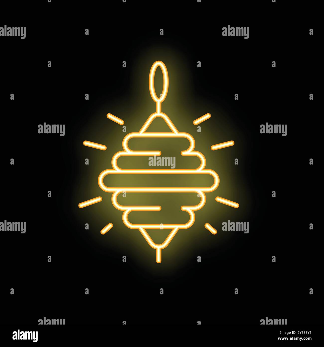 Neon beehive sign glowing Stock Vector Images - Alamy
