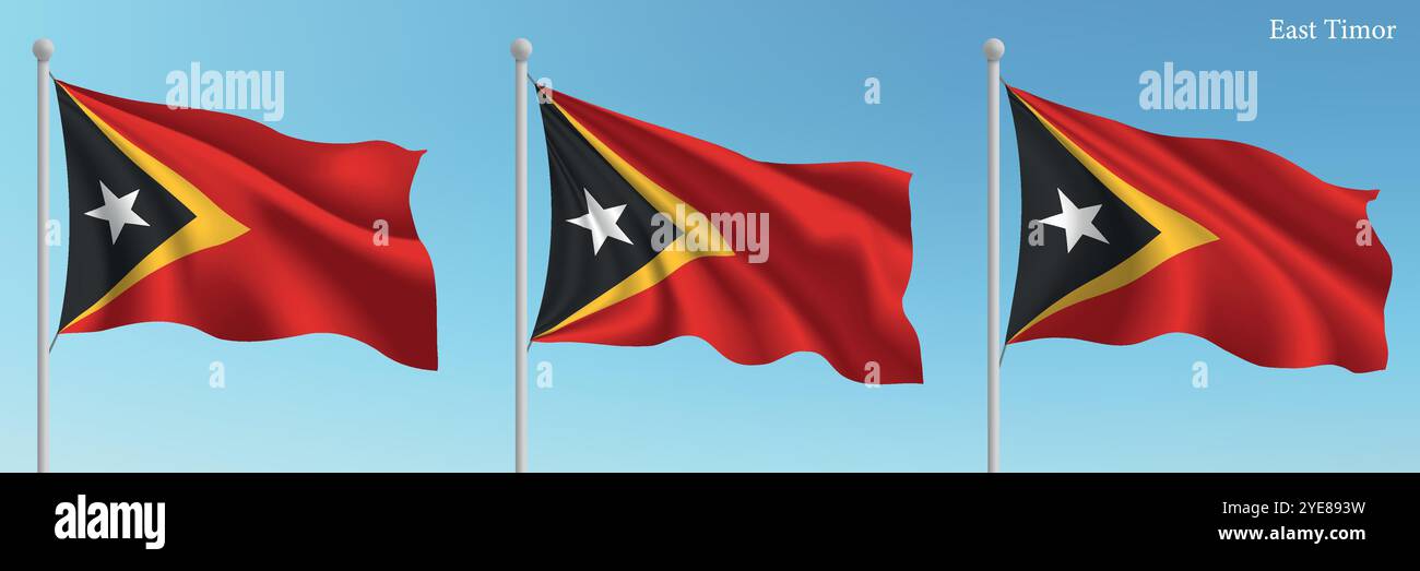 Set east timor flags hi-res stock photography and images - Alamy