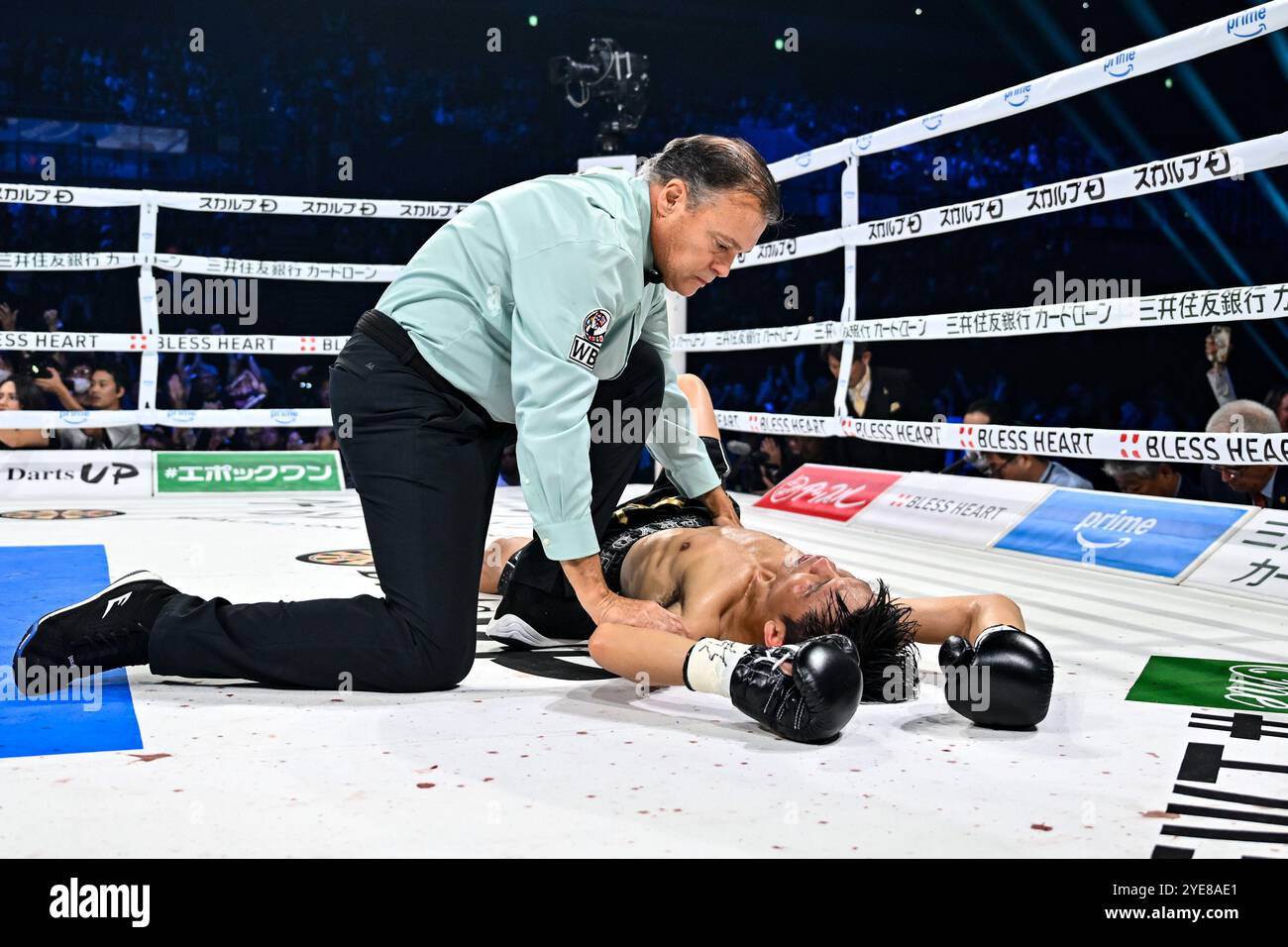 Tokyo, Japan. 14th Oct, 2024. Referee Laurence Cole sees challenger ...