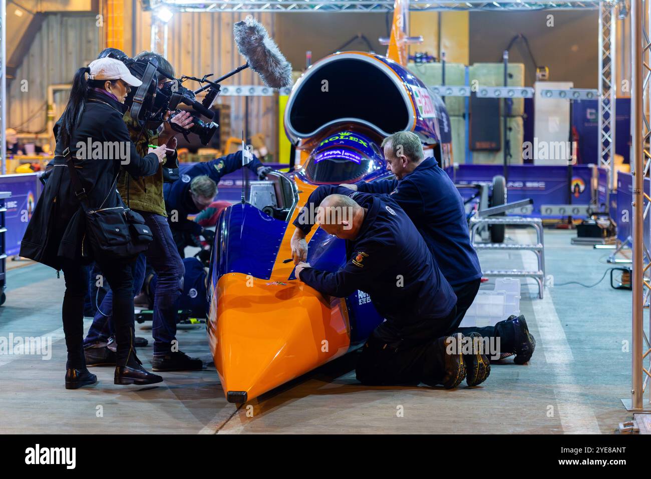 Bloodhound SSC supersonic car at the launch event and test run at ...