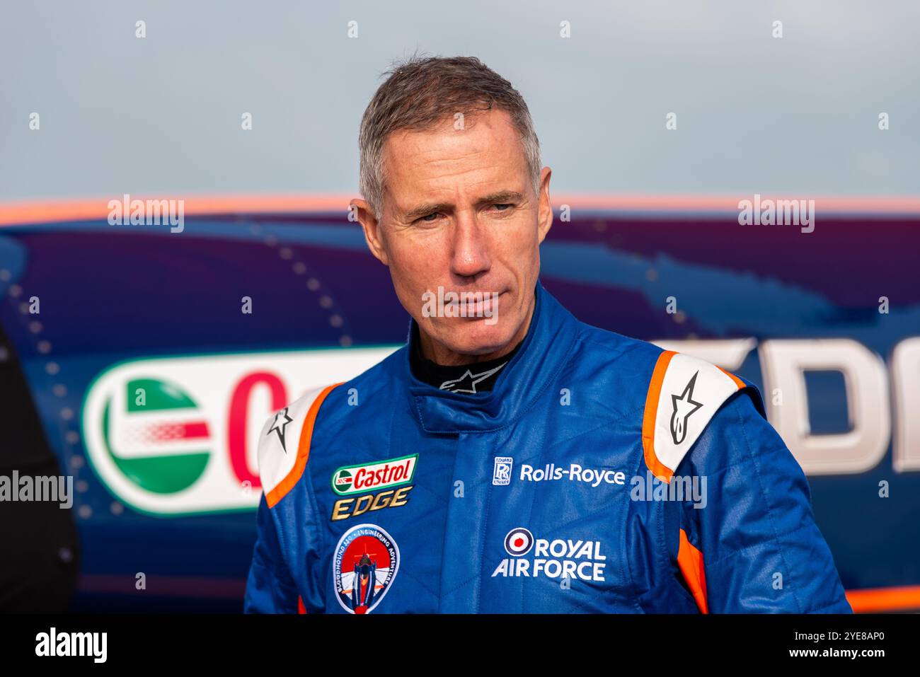 RAF pilot & driver Andy Green before testing the Bloodhound SSC ...