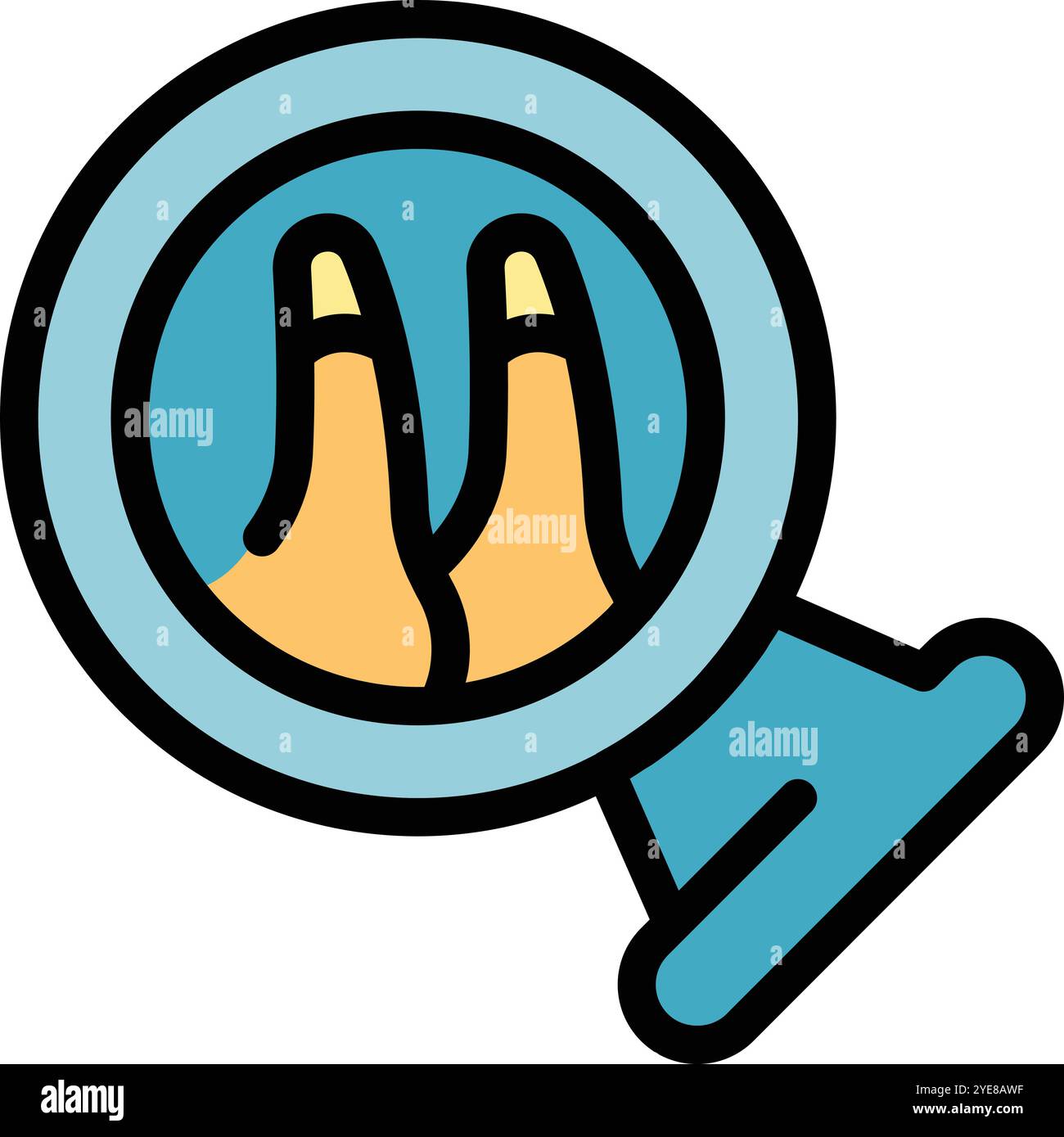 Dermatologist is using a magnifying glass to examine a patient's ...