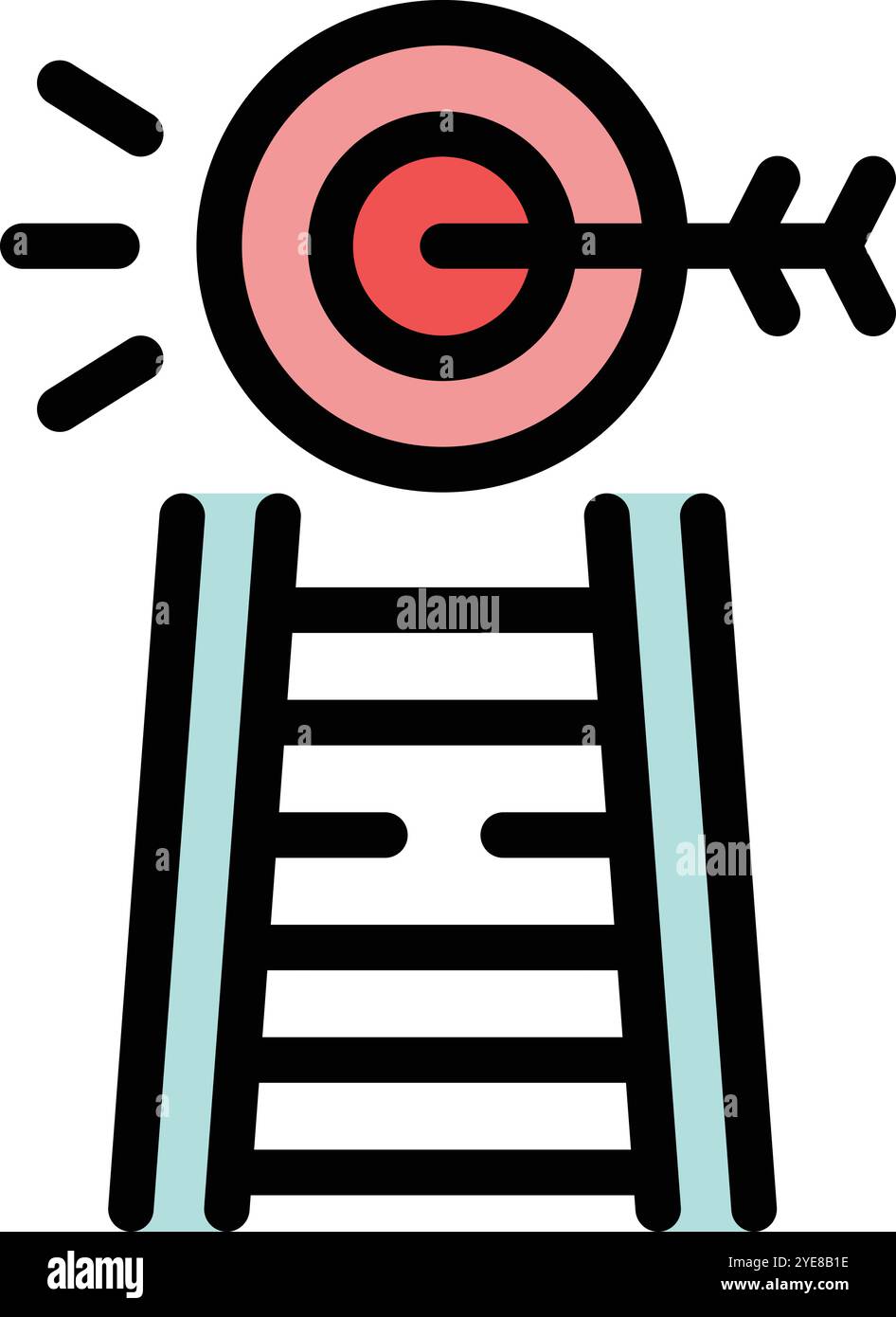 Ladder reaching center target hi-res stock photography and images - Alamy