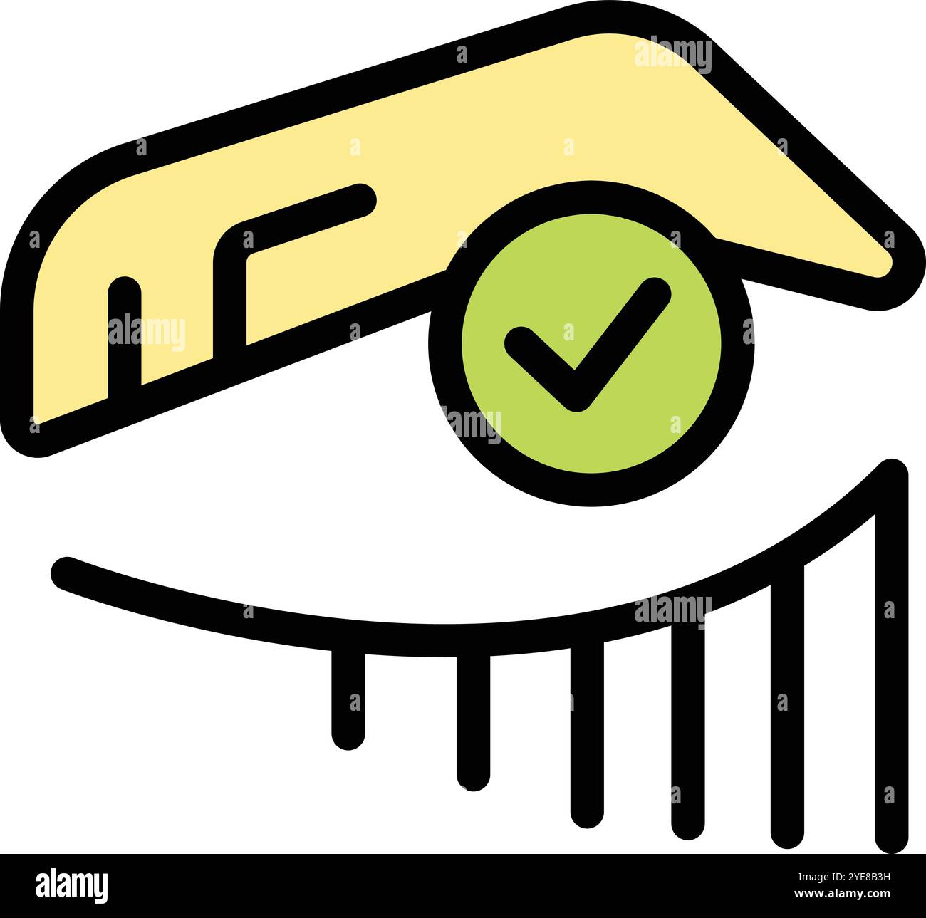 This icon represents the concept of good eyesight, featuring an eye ...