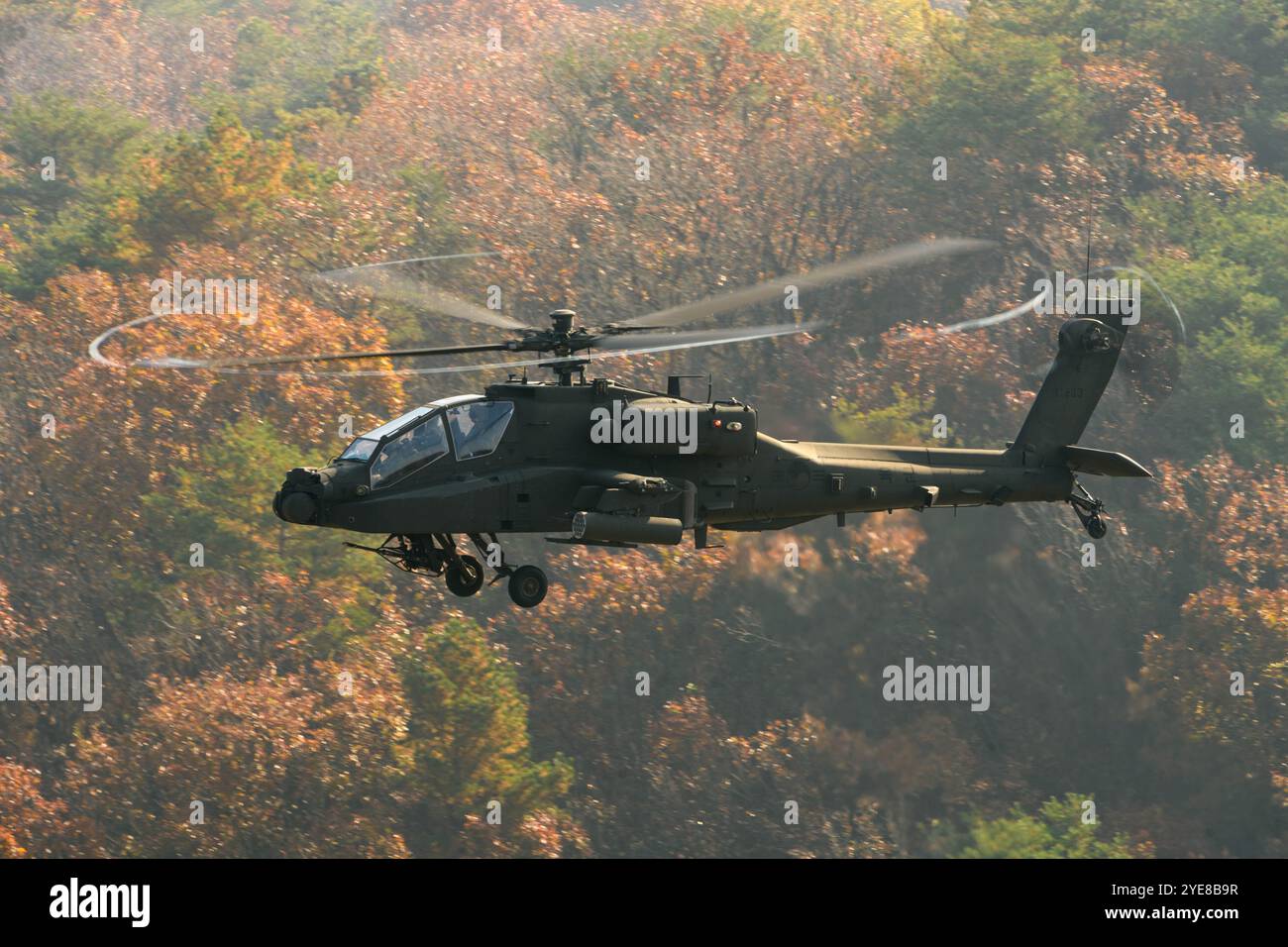 A South Korean army AH-64 Apache helicopter participates in a combined ...