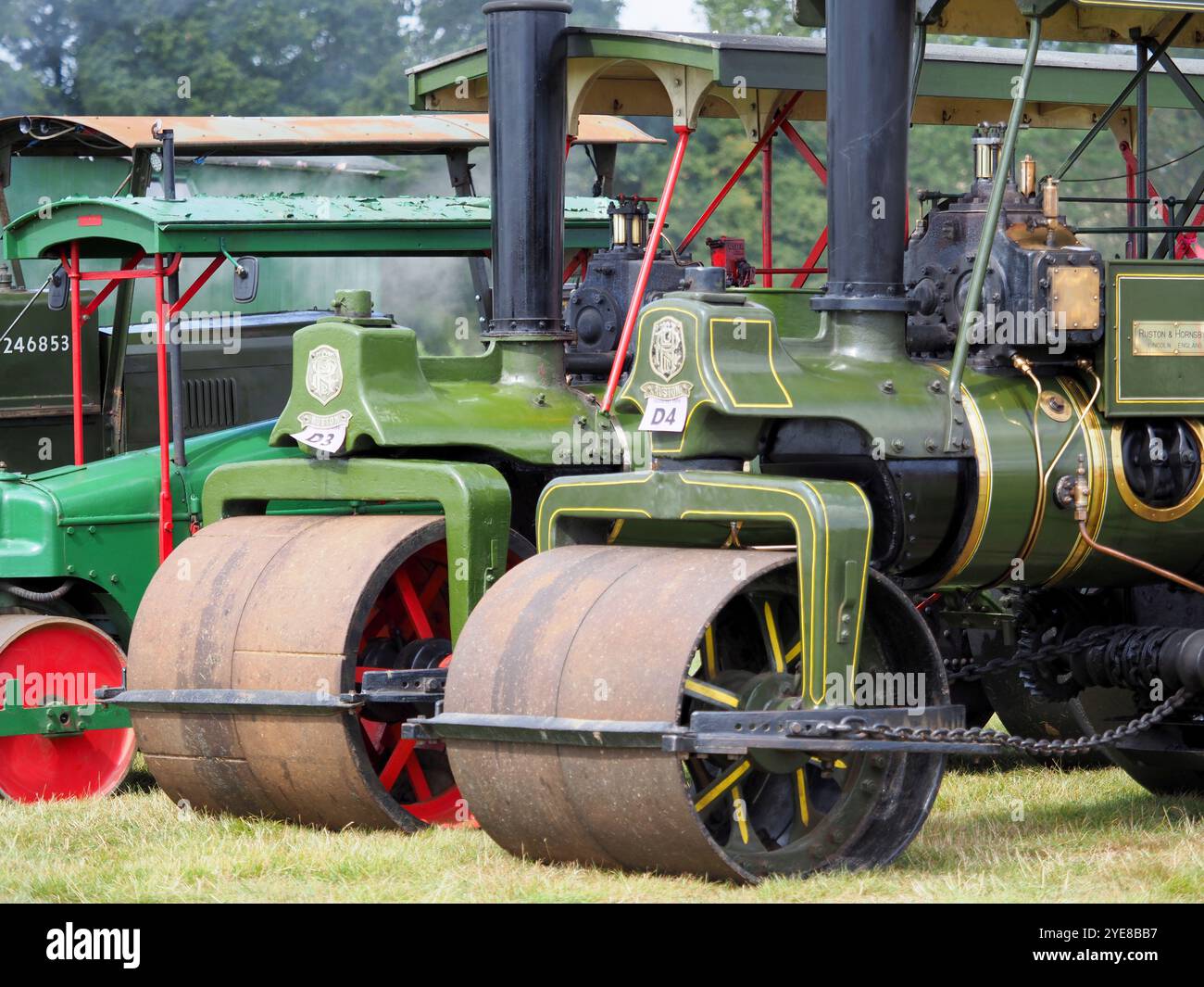 Steam Rollers at the Earls Barton Transport Show, UK Stock Photo - Alamy